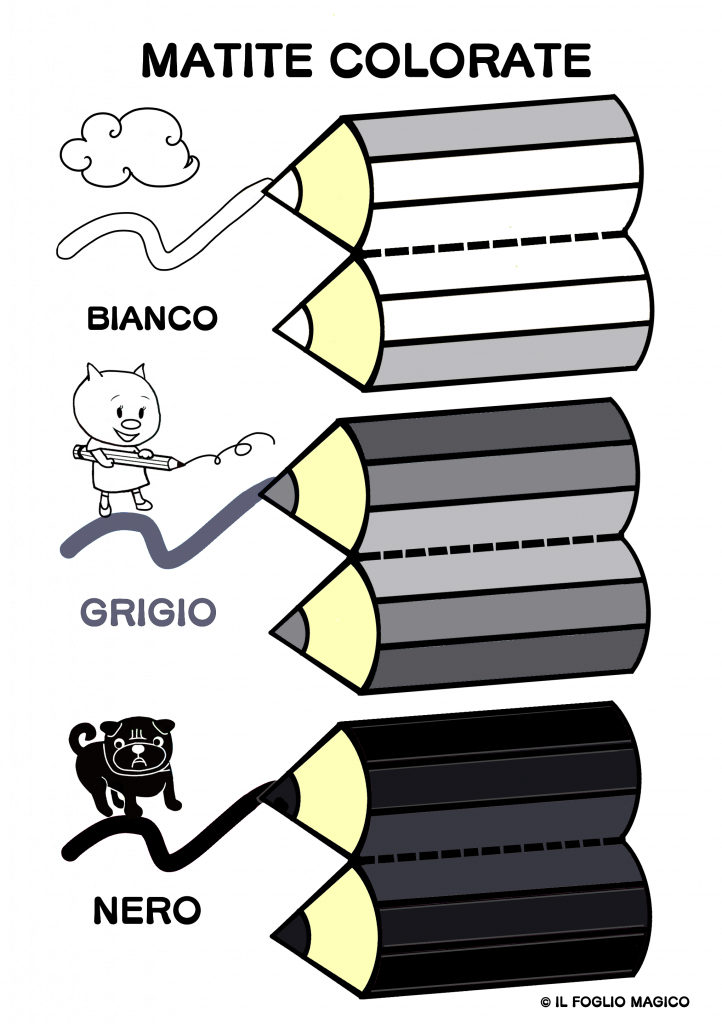 Le matite colorate - Il FOGLIO MAGICO